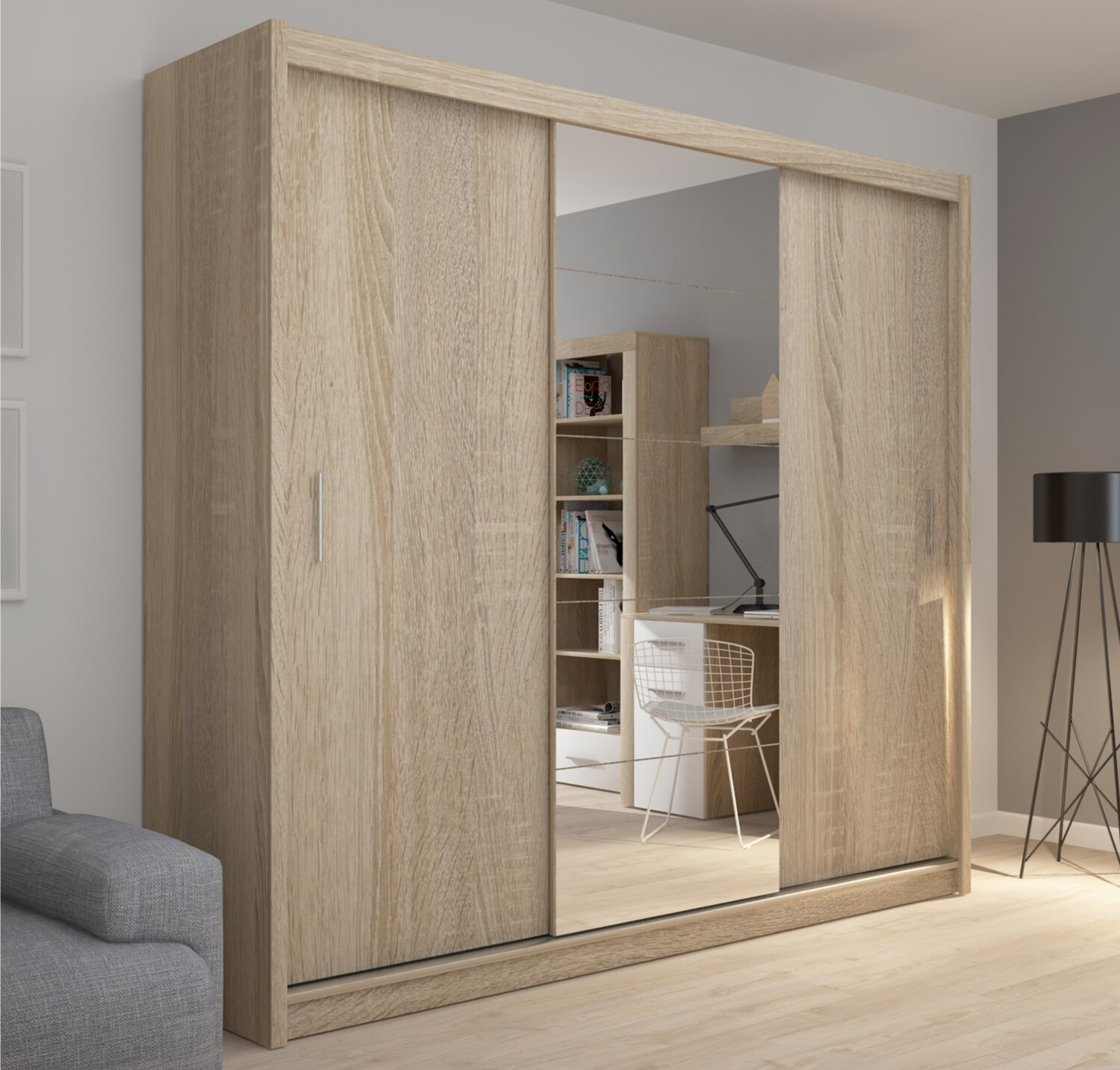 Dulap Orlando 121 (Stejar Sonoma) - Mobilier pentru camera de zi ...