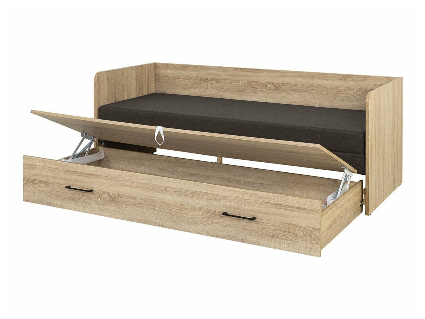 Pat Boston 517 (Stejar Sonoma + Maro închis) - Mobilier dormitor ...