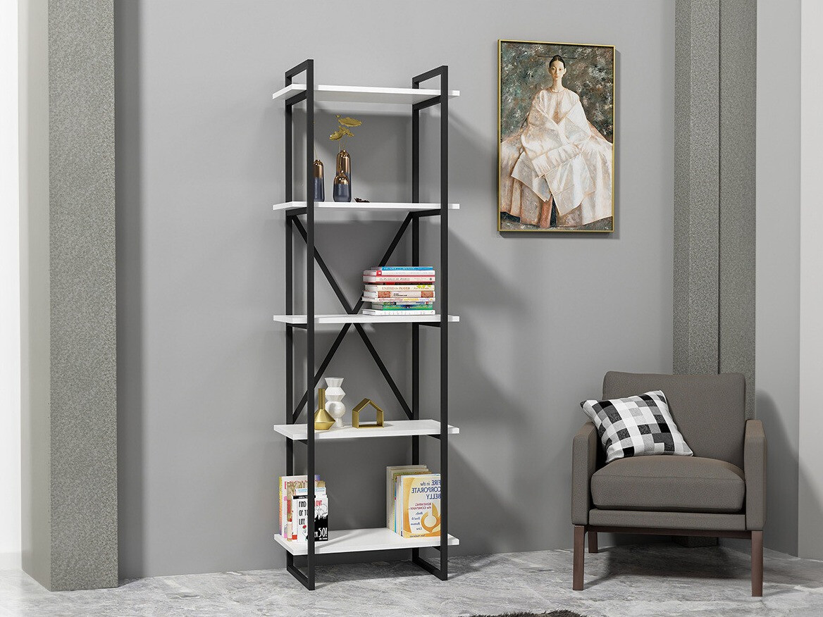 Raft Kailua 2062 (Alb + Negru) - Mobilier pentru camera de zi | Mobilier.ro