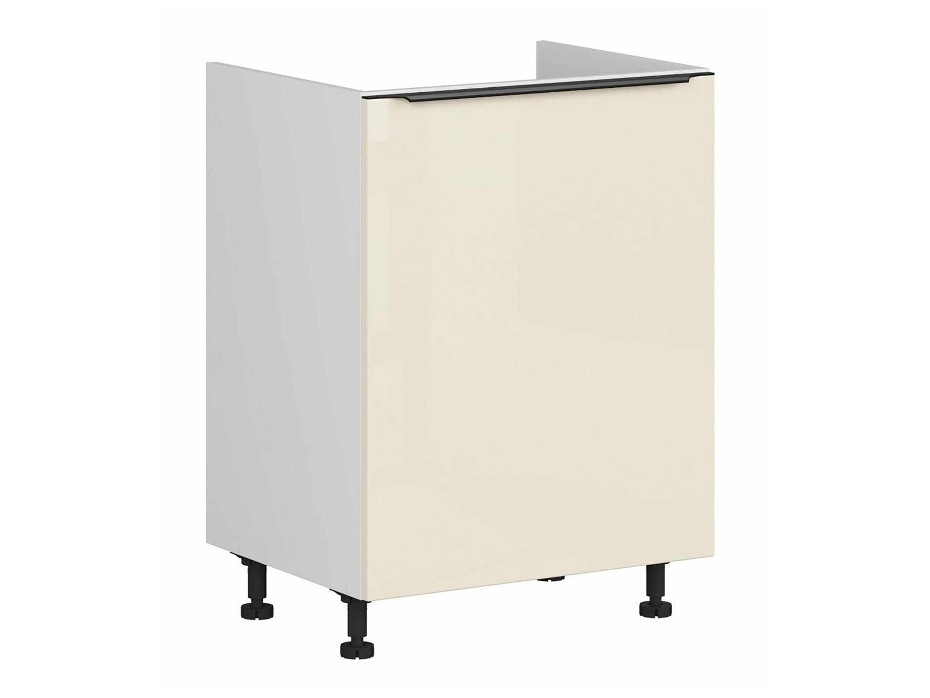 Dulap modular cu uși pentru chiuvetă Soli Cream 124 - Mobilier pentru ...