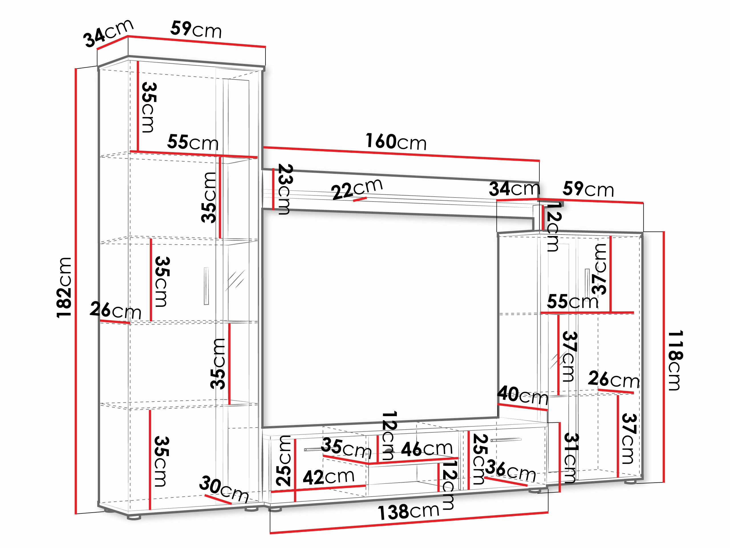 Set camera de zi Bristol 102 - Mobilier pentru camera de zi | Mobilier.ro